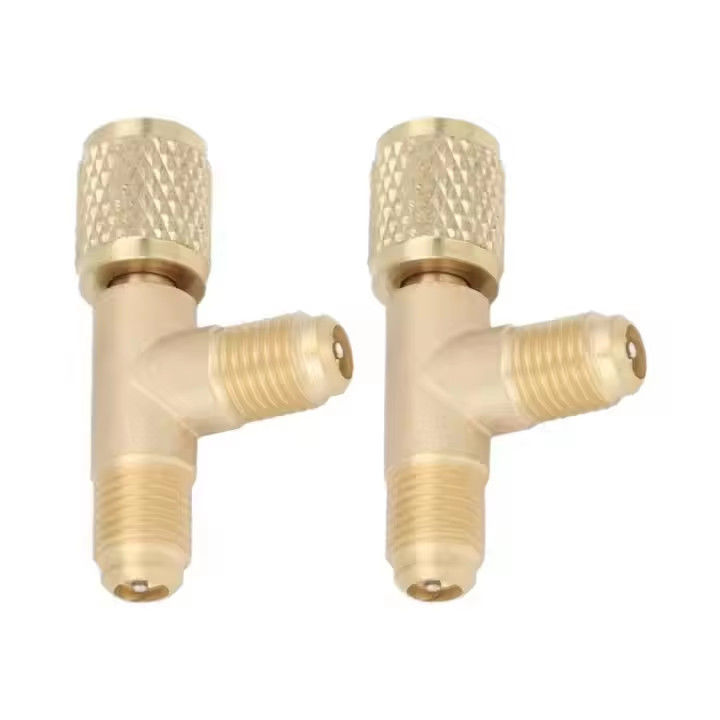 Quick Coupler Tee Adapter T-Shaped Valve Low Pressure HAVC Refrigerant ...