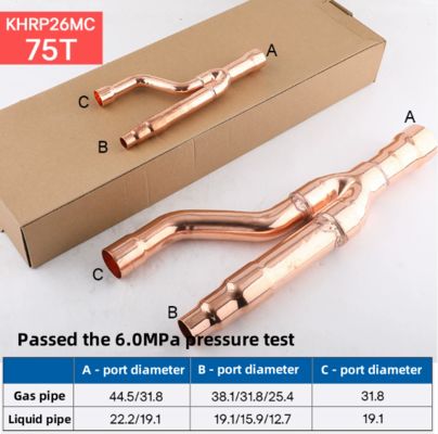 Hailiang Copper Branch Pipe Fittings – Y-Joint Refnet for VRF/VRV Air ...